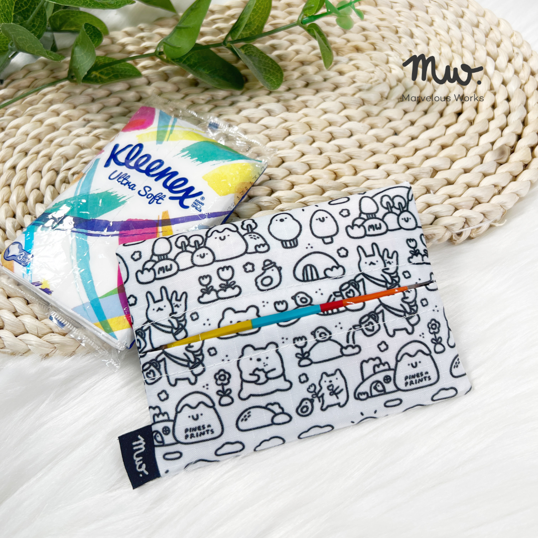 MW X PINES n PRINTS - PVC Minimalist Tissue Pouch – Marvelous Works SG