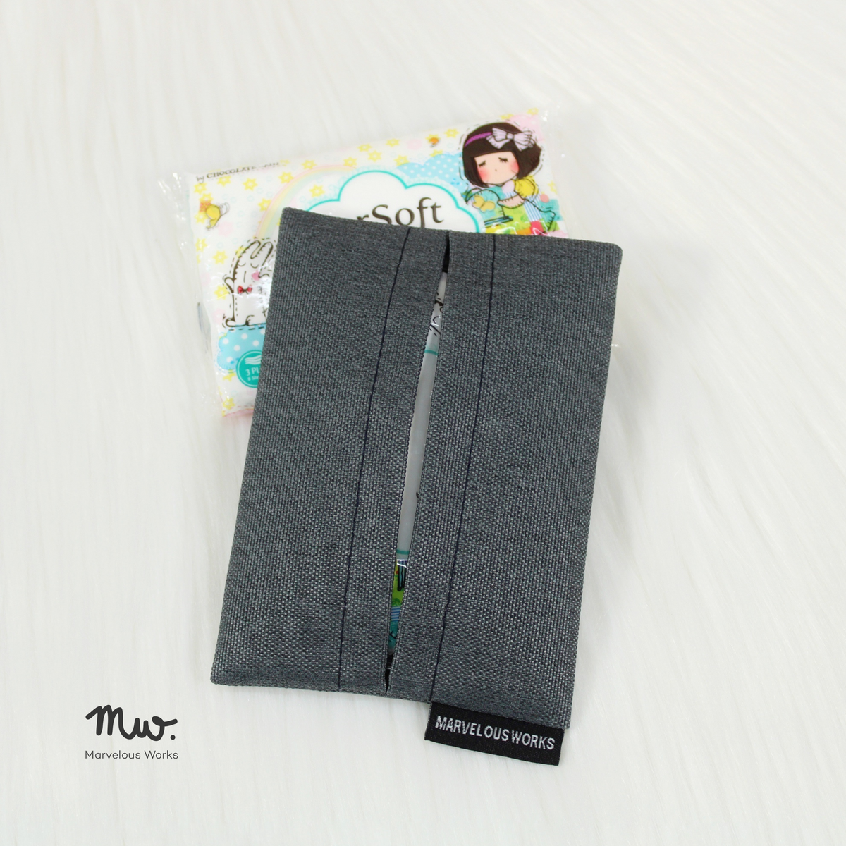 Dark Grey - Minimalist Tissue Pouch – Marvelous Works SG